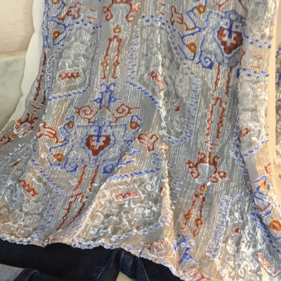 Anthropologie | Tops | Metallic Silver Soft Velvet Hd In Paris Anthro ...